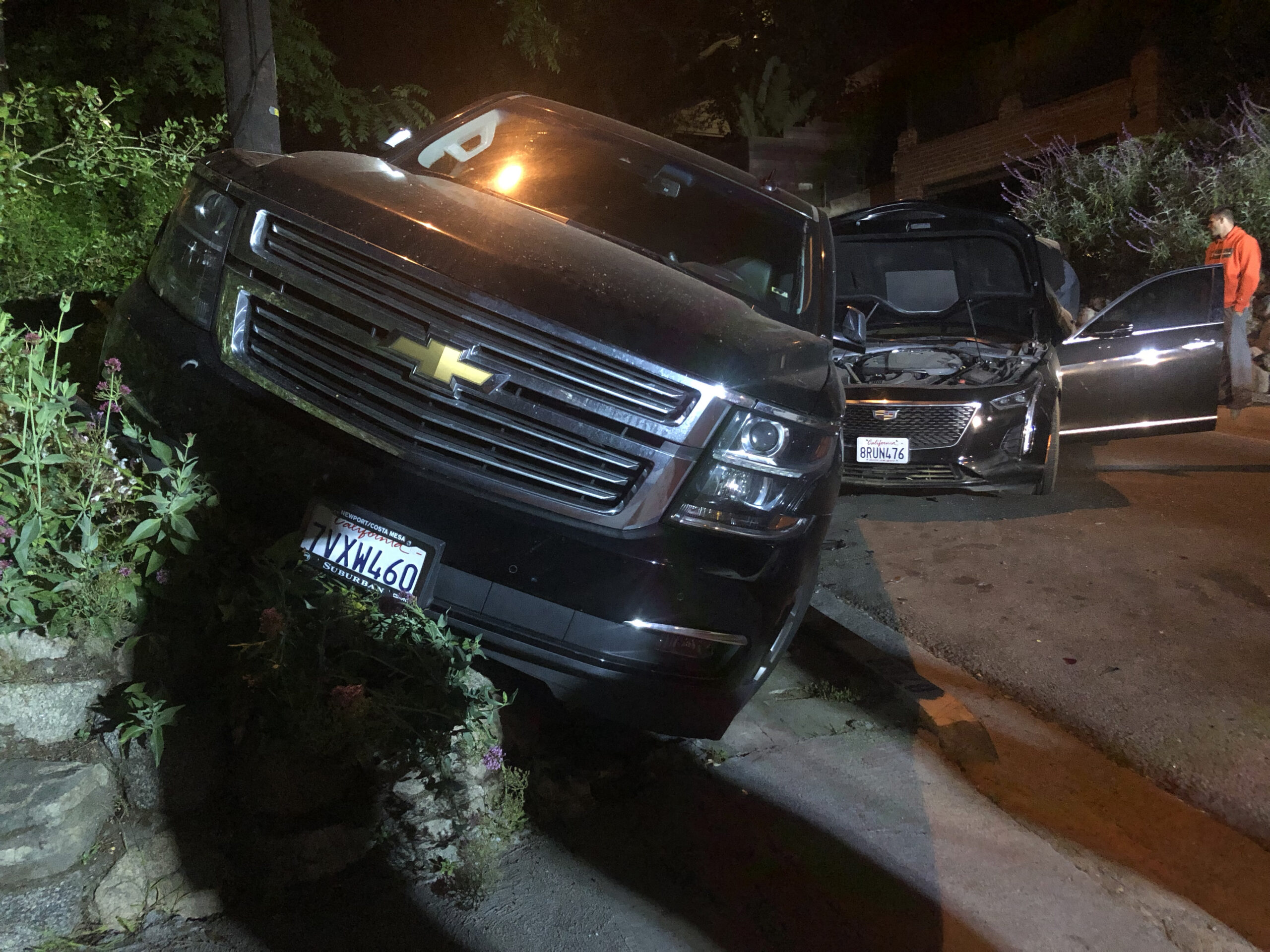 Vehicle Crash Sends Parked Chevy Suburban onto Curb in Hollywood Hills ...